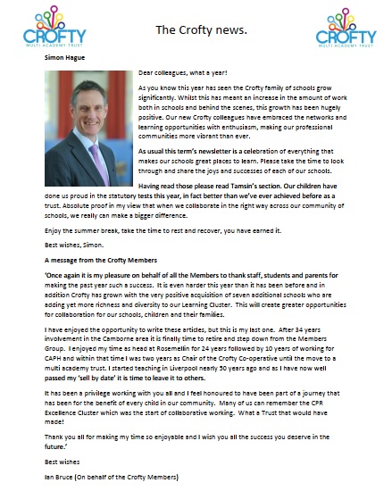 Crofty Newsletter July 2023 - Crofty Education Trust